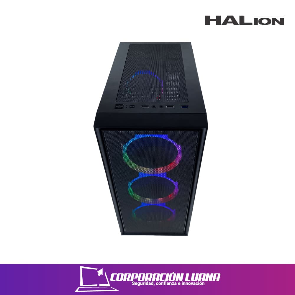 CASE GAMEMAX STORM BK MALLA ( AGASTBK ) S/FUENTE | 4 FAN